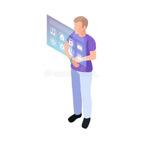 Isometric Virtual Reality Stock Illustration Illustration Of