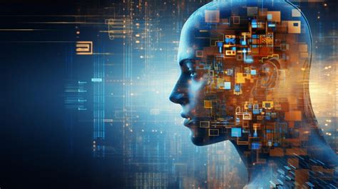 Premium Photo Artificial Intelligence Concept Robot Head With Binary Code