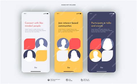 Premium Psd Splash Screens For A Community And Social App