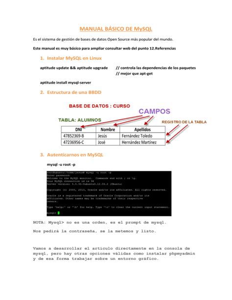 manual bÁsico de mysql