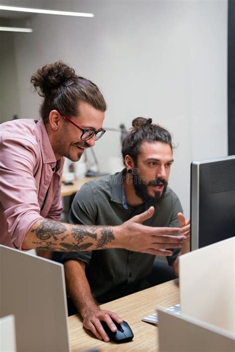 Software Engineers Working On Project And Programming In Company Stock Image Image Of Senior