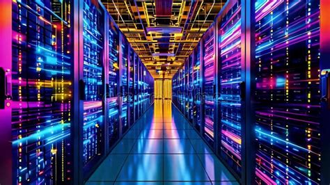 Server Room Data Center Futuristic Cyber Infrastructure Stock Video Video Of Technology