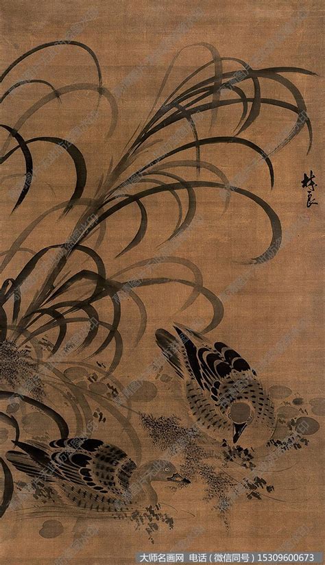 林良作品寒江芦雁图高清大图下载 大师名画网