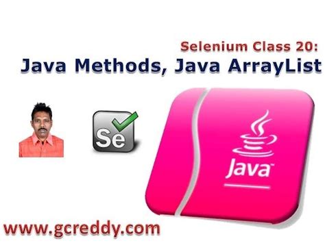 Selenium 20 Java Methods And Java ArrayList YouTube