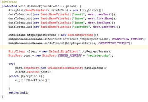 Java How To Send Data To A Php Script Without Basicnamevaluepair In