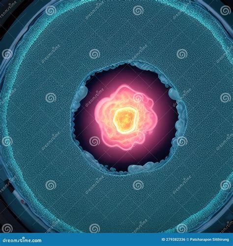 3d Rendering Of Bacteria Cell Microscope Embryonic Stem Cell