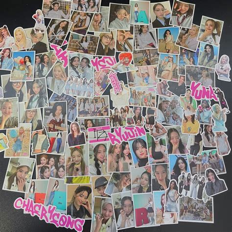 ITZY STICKERS 97 Assorted Itzy Hello My Name Is Stickers ITZY Waterproof Sticker Kpop