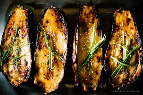 Oven Roasted Eggplant With Caramelized Miso Recipe · I Am A Food Blog I