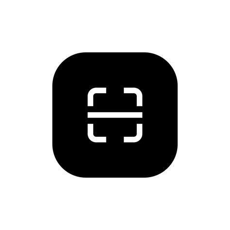 QR Code Scanner Icon Vector On Square Button 10703151 Vector Art At