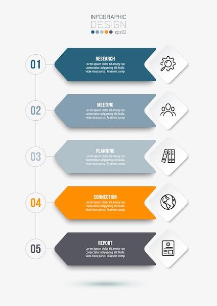 Premium Vector Infographic Template Business Concept With Workflow