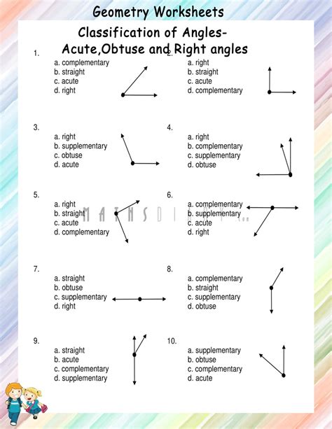 Geometry Grade 4 Math Worksheets