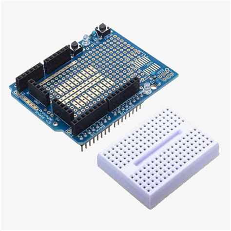 Proto Shield Prototype For Arduino Uno Mini Breadboard Maddy Electronics