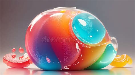 Jelly Bean Jubilee Exploring The Sweet World Of Peach Flavors Ai Generated Stock Illustration