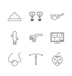 Sex Shop Icons Cartoon Style Royalty Free Vector Image