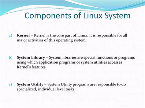 Linux Operating System Ppt PPTX Operating Systems Computer