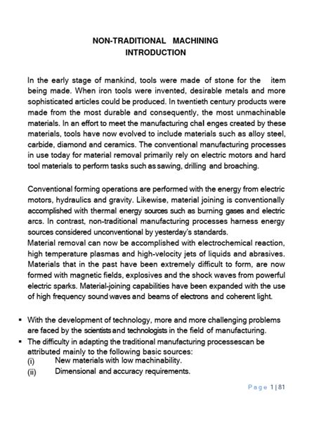 non traditional machining final pdf machining applied and