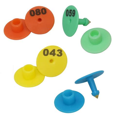 Против линеене с надпис Кръгъл етикет за свински и овчи уши Марка Ветеринарни етикети за уши за