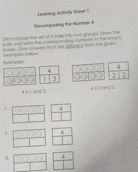 Learning Activity Sheet Decomposing The StudyX