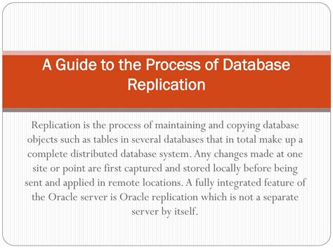 Ppt Oracle Db Replication Powerpoint Presentation Free Download Id