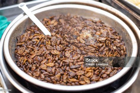 번데기 서울 한국에서 길거리 음식에 누 애벌레 삶은 거리에 대한 스톡 사진 및 기타 이미지 거리 계절 곤충 Istock