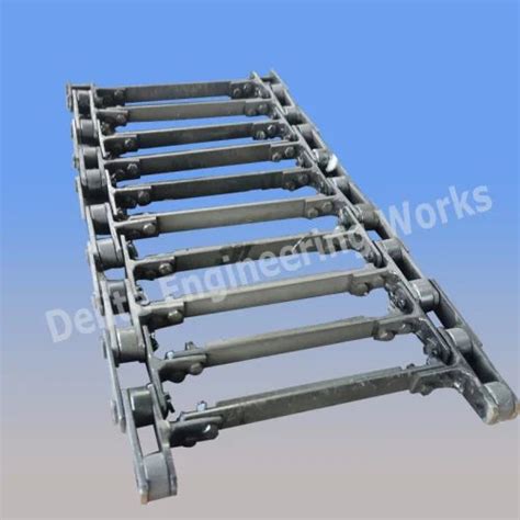 Flexible Conveyors Mild Steel Drag Chain Conveyor Material Handling Capacity Kg Per