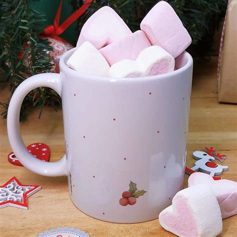 Mug Joyeux No L Personnalis Et Ses Guimauves Coeurs X