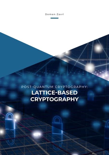 Domen Zavrl Post Quantum Cryptography Lattice Based Cryptography Pdf
