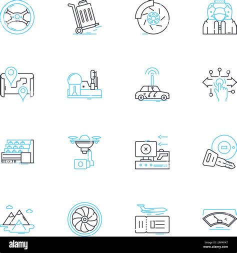 Package Delivery Linear Icons Set Express Courier Delivery Tracking