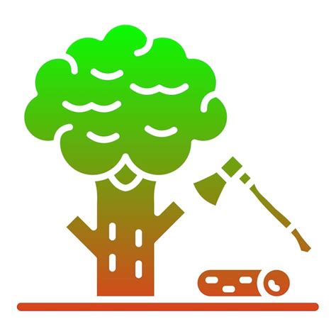 Premium Vector Tree Cutting Icon