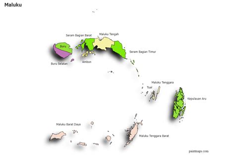Create Custom Maluku Map Chart With Online Free Map Maker