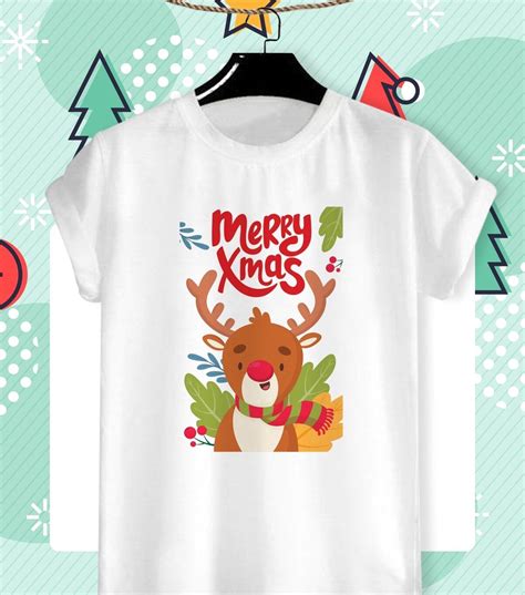 เสื้อยืดลายปีใหม่ Happy New Year And Merry Christmas 2022 ลายน่ารักๆ ผ้า Tk ใส่สบาย สีสันสดใส ไม่