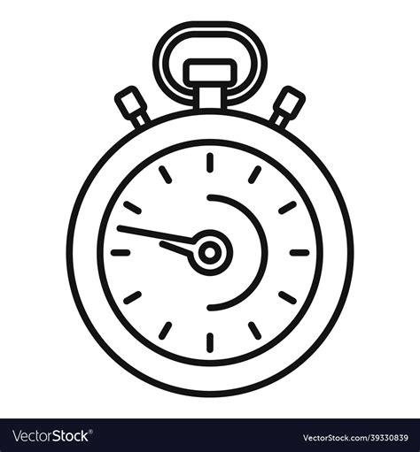 Stopwatch Time Icon Outline Timer Clock Royalty Free Vector Stopwatch Time Icon Outline Timer Clock Royalty Free Vector