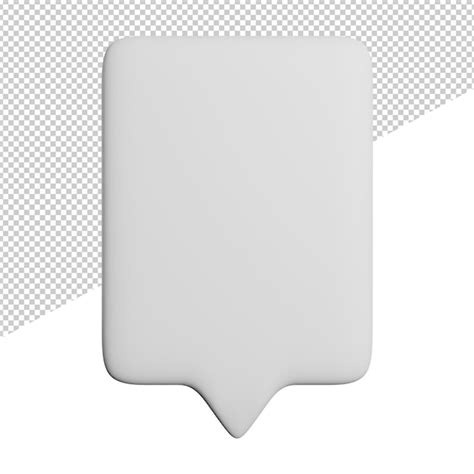 연설 거품 템플릿 전면 보기 투명 배경에 3d 렌더링 아이콘 그림 프리미엄 Psd 파일