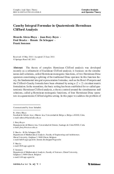 Cauchy Integral Formulae In Quaternionic Hermitean Clifford Analysis