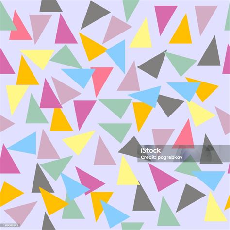 추상적 원활한 기하학적 패턴 임의로 흩어져 있는 다양한 삼각형 다중 색상 배경에 대한 스톡 벡터 아트 및 기타 이미지 다중 색상 배경 패턴 0명 Istock