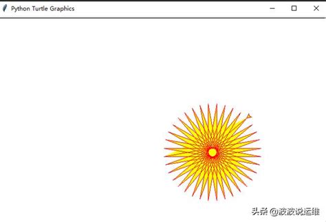 Python太阳花画法详解如何用turtle画出太阳花和五角星 Csdn博客