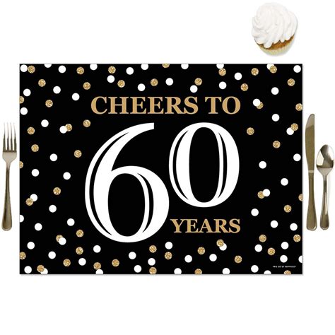 Big Dot Of Happiness Adult 60th Birthday Gold Party Table