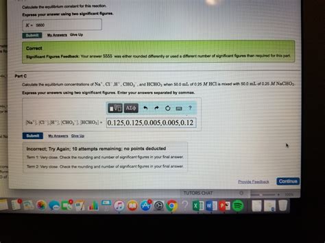 Solved Calculate The Equilibrium Constant For This Reaction