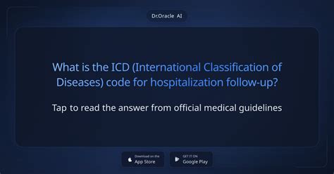 What Is The Icd International Classification Of Diseases Code For Hospitalization Follow Up