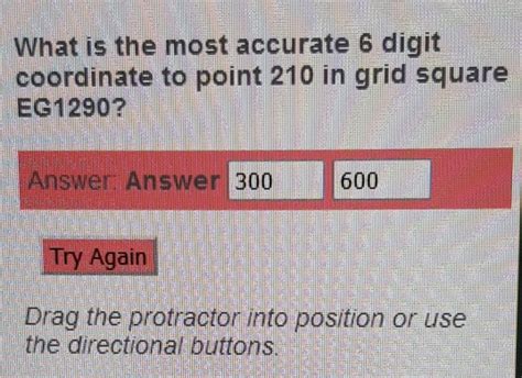 Solved What Is The Most Accurate 6 Digit Coordinate To Point 210 In