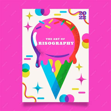 손으로 그린 리소 그래프 포스터 디자인 무료 벡터