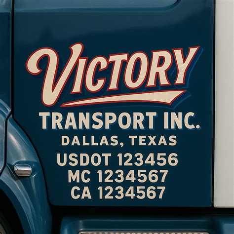 Custom Truck Door Decal Sticker Signs Us Dot Compliant Truck Door Le