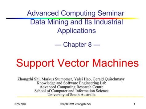 Support Vector Machines Svm Ppt