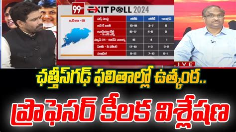 ఛత్తీస్‌గఢ్‌ ఫలితాల్లో ఉత్కంఠప్రొఫెసర్ కీలక విశ్లేషణ Exit Poll 2024