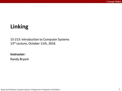 Ppt Linking 15 213 Introduction To Computer Systems 13 Th Lecture