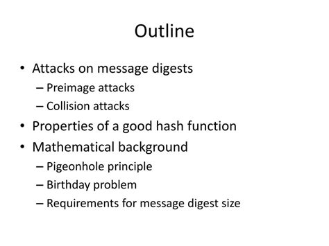 Security Of Message Digests Ppt Download