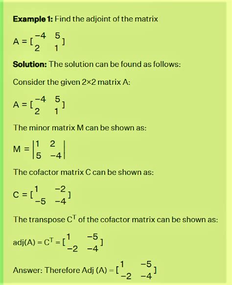 Adjoint Of A Matrix Inverse Of A Matrix Adjoint Of A Matrix X Adjoint Of A Matrix Formula
