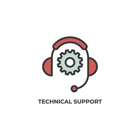 Technical Support Vector Icon Colorful Flat Design Vector Illustration