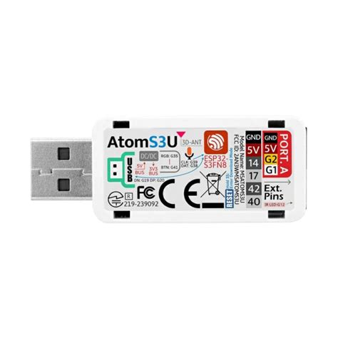 M5stack Atoms3u Esp32s3 Development Kit Mit Usb A Bastelgarage