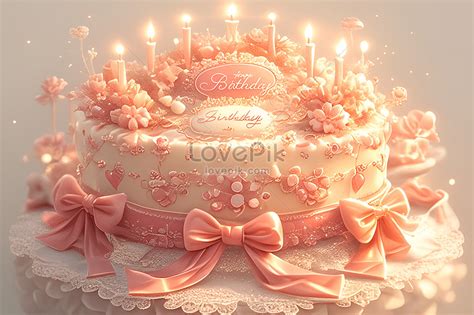 아름다운 생일 케이크 일러스트 무료 다운로드 Lovepik